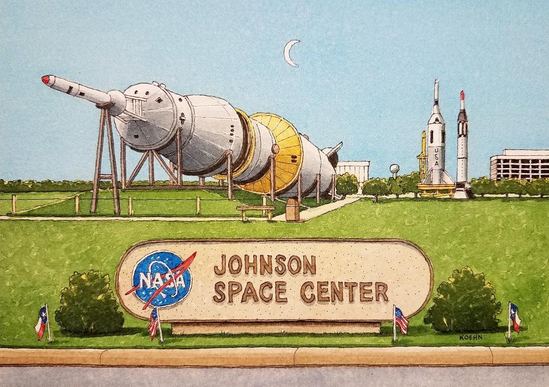 Nasa Houston Space Center Mural