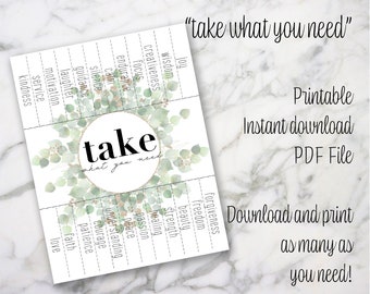 Take What You Need Printable Digital - Etsy