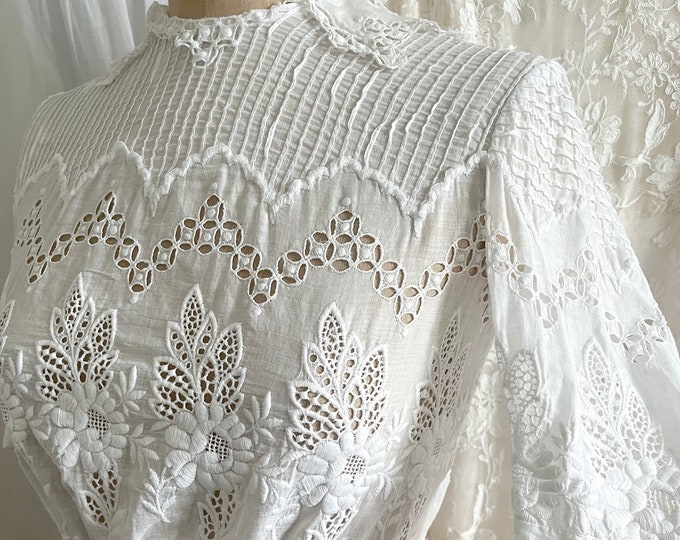Antique Heavy Machine Embroidered Bodice - Etsy