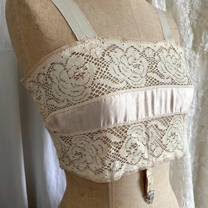 Rare 1920s Filet Lace Silk Brassiere - Etsy