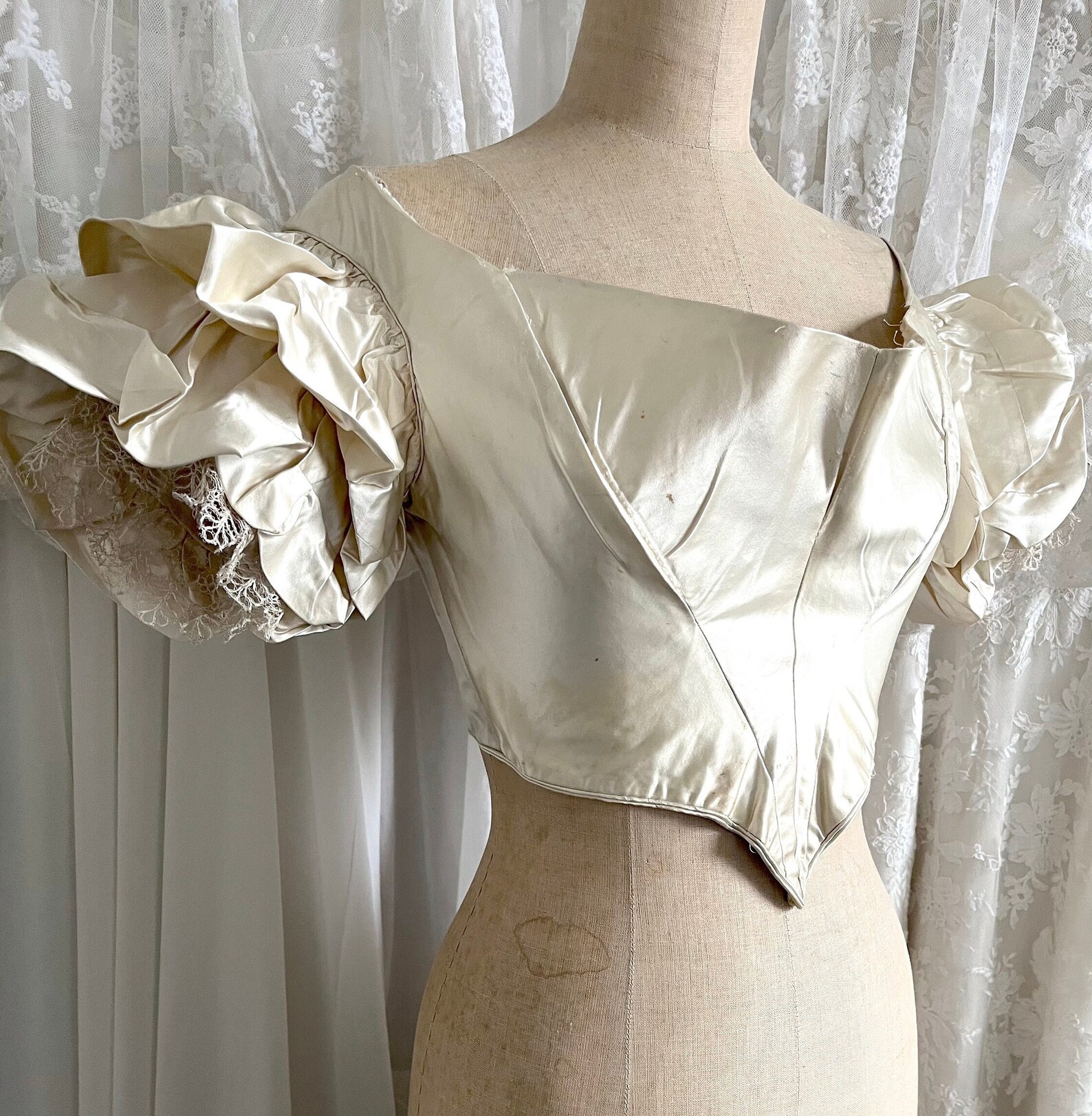 Rare Beautiful 19th Century Silk Bodice - Etsy
