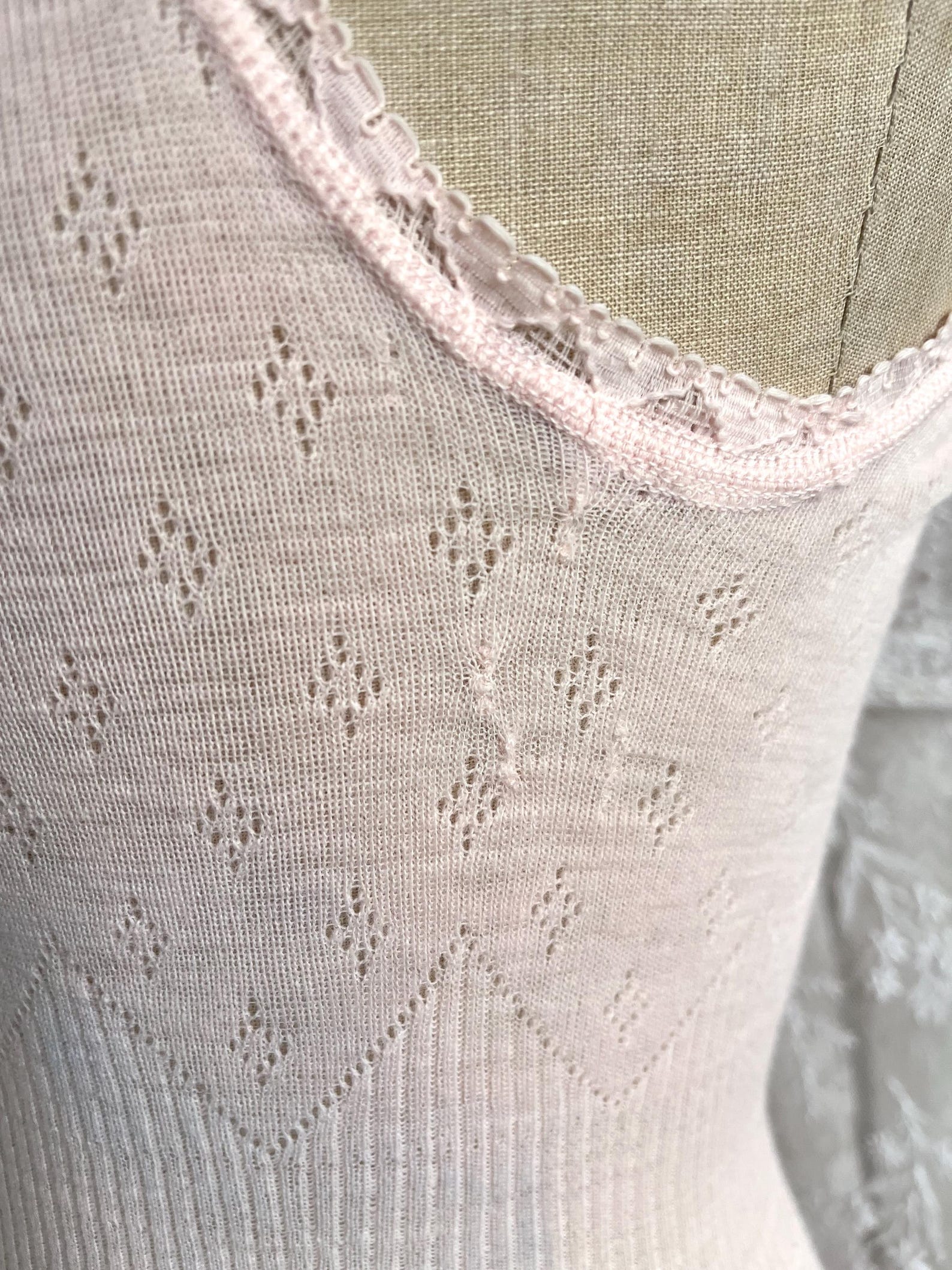 Vintage Baby Pink Longline Wool Blend Camisole. - Etsy