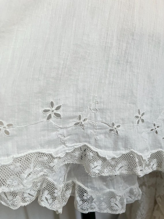 Antique Valenciennes Lace Split Leg Drawers Bloomers - Gem