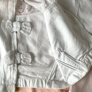Antique Cotton Bow Detail Bodice - Etsy