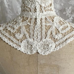 Stunning Antique Battenburg Lace Collar Princess Lace Antique Wedding ...