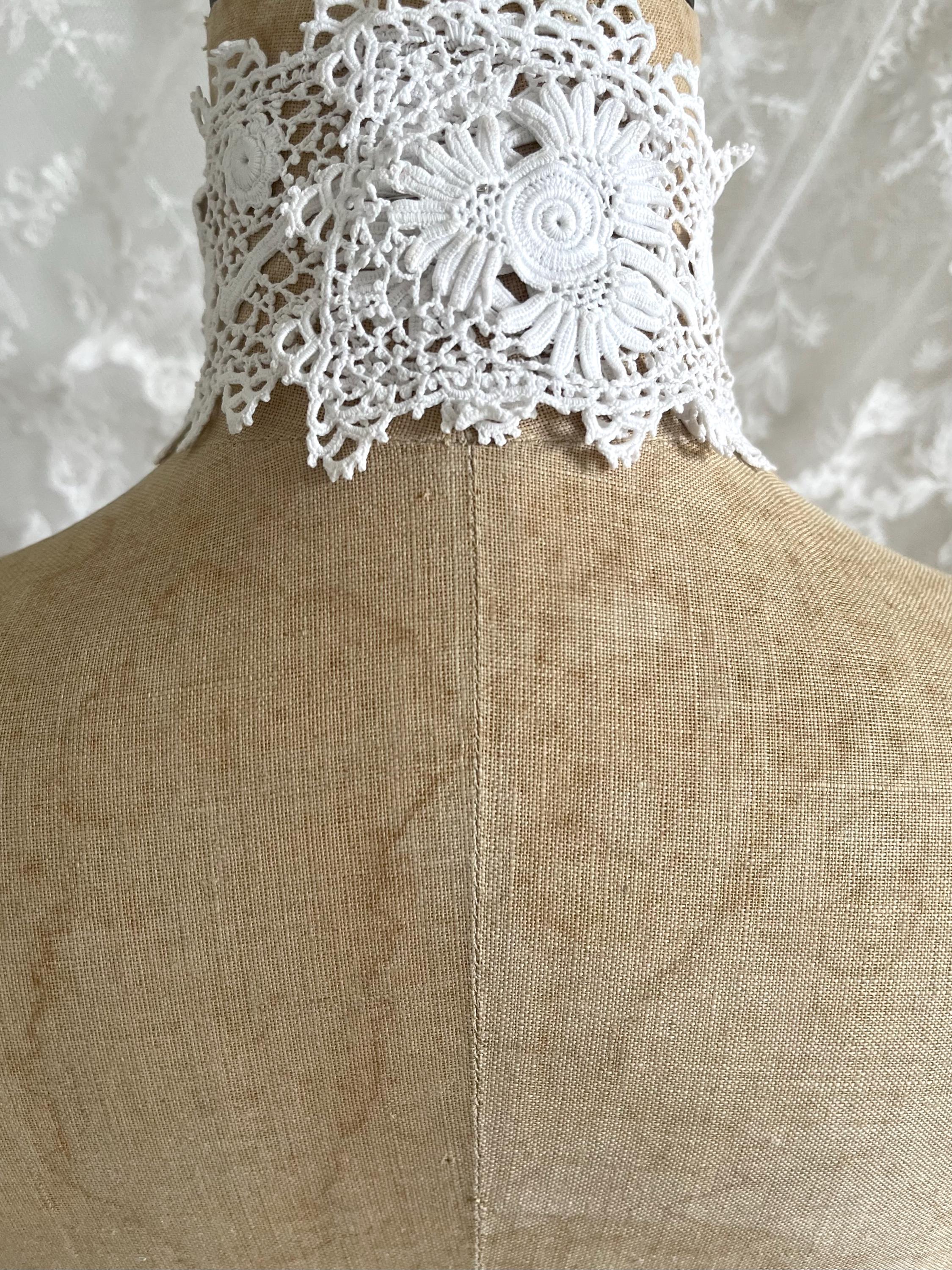 Antique Irish Crochet Short Collar - Etsy