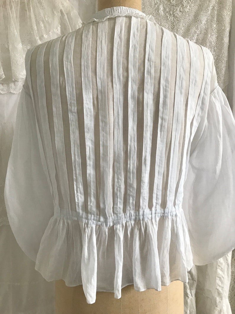 Rare Antique Cotton Box Pleated Blouse - Etsy