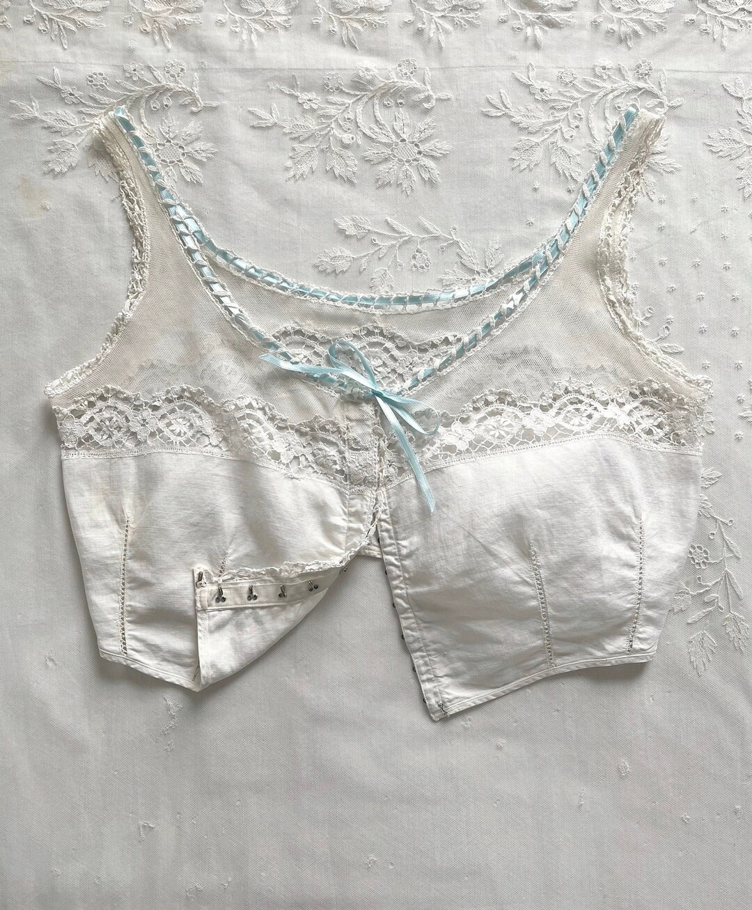 Antique Vintage Bodice Corset Cover Bralette - Etsy