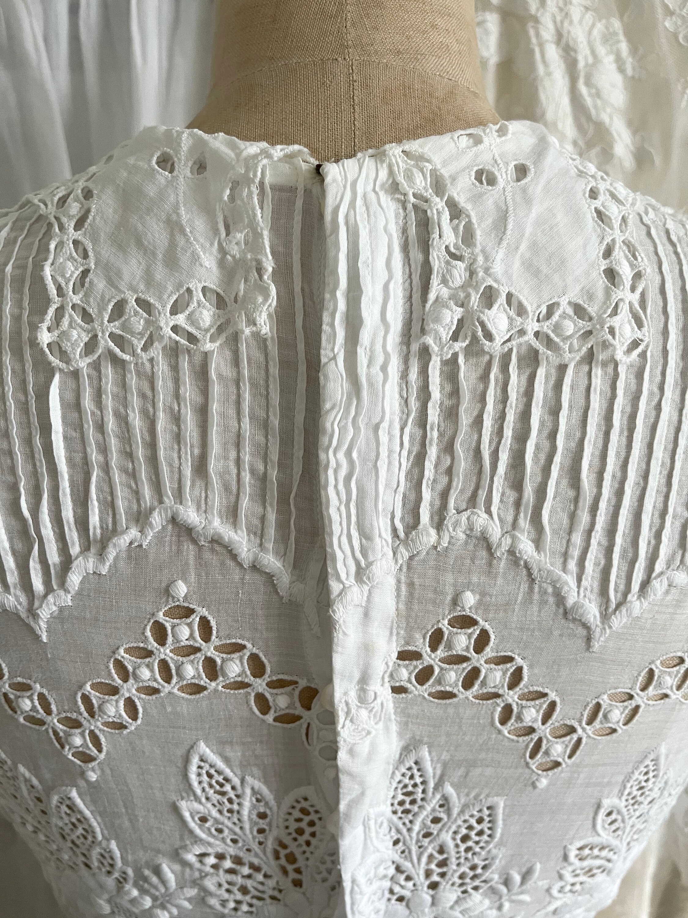 Antique Heavy Machine Embroidered Bodice Blouse - Etsy