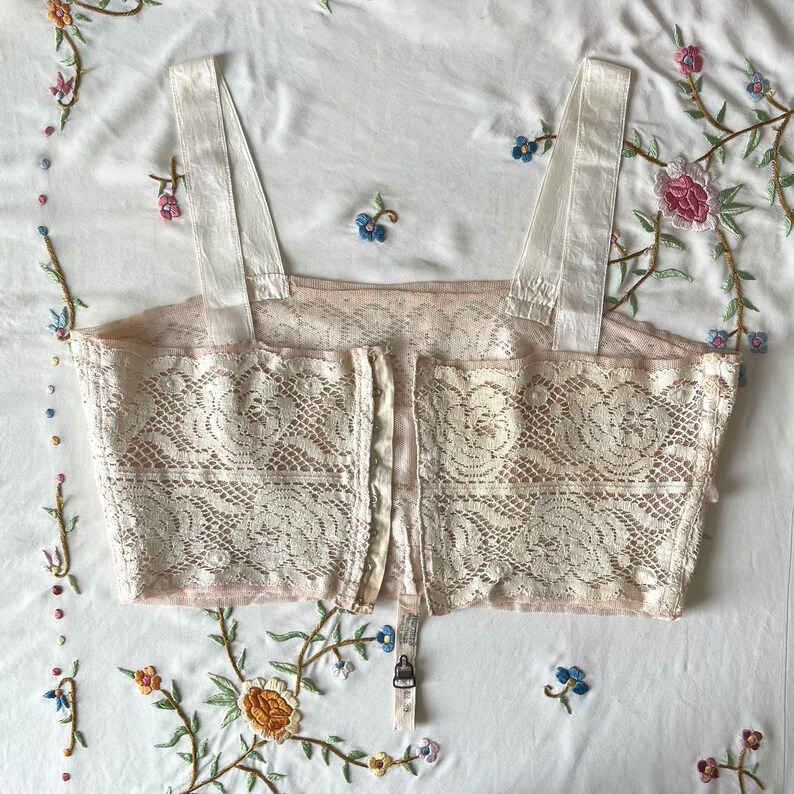 Rare 1920s Filet Lace Silk Brassiere - Etsy