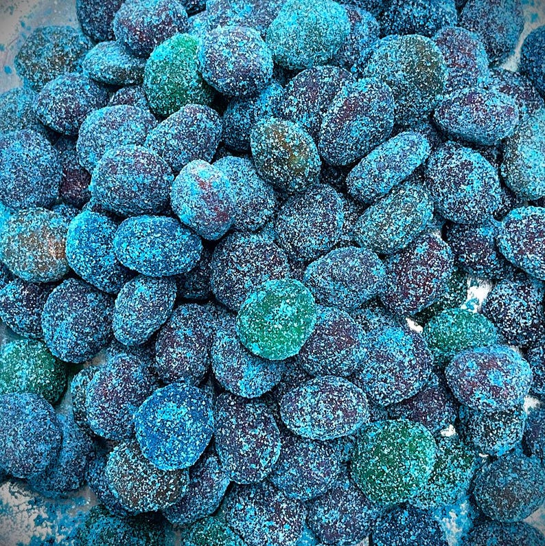 Sour Blue Raspberry Gummy Gushers: Tangy Candy Treat - Etsy