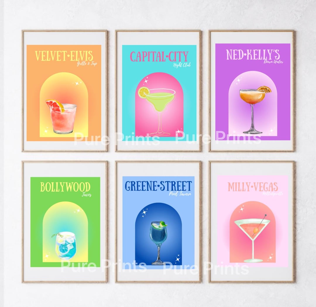 Georgia College 6 Piece Photo Set, Aesthetic Wall Decor for GCSU, Cute ...