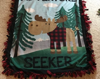 Moose throw blanket | Etsy