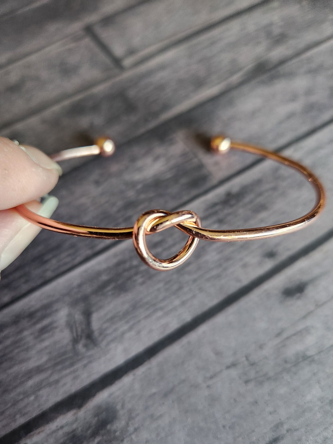 Copper Knot Metal Cuff Bangle Bracelet Resale - Etsy