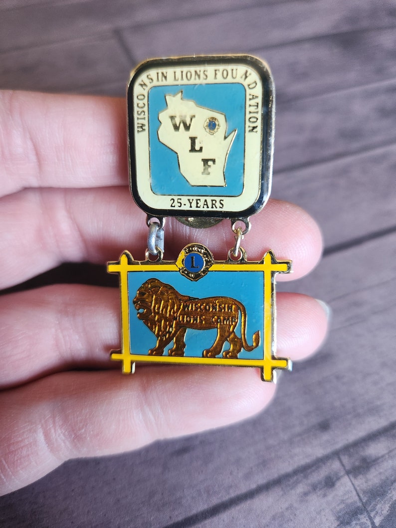 Vintage Wisconsin Lions Foundation Brooch Pin Suit Accessory Resale - Etsy