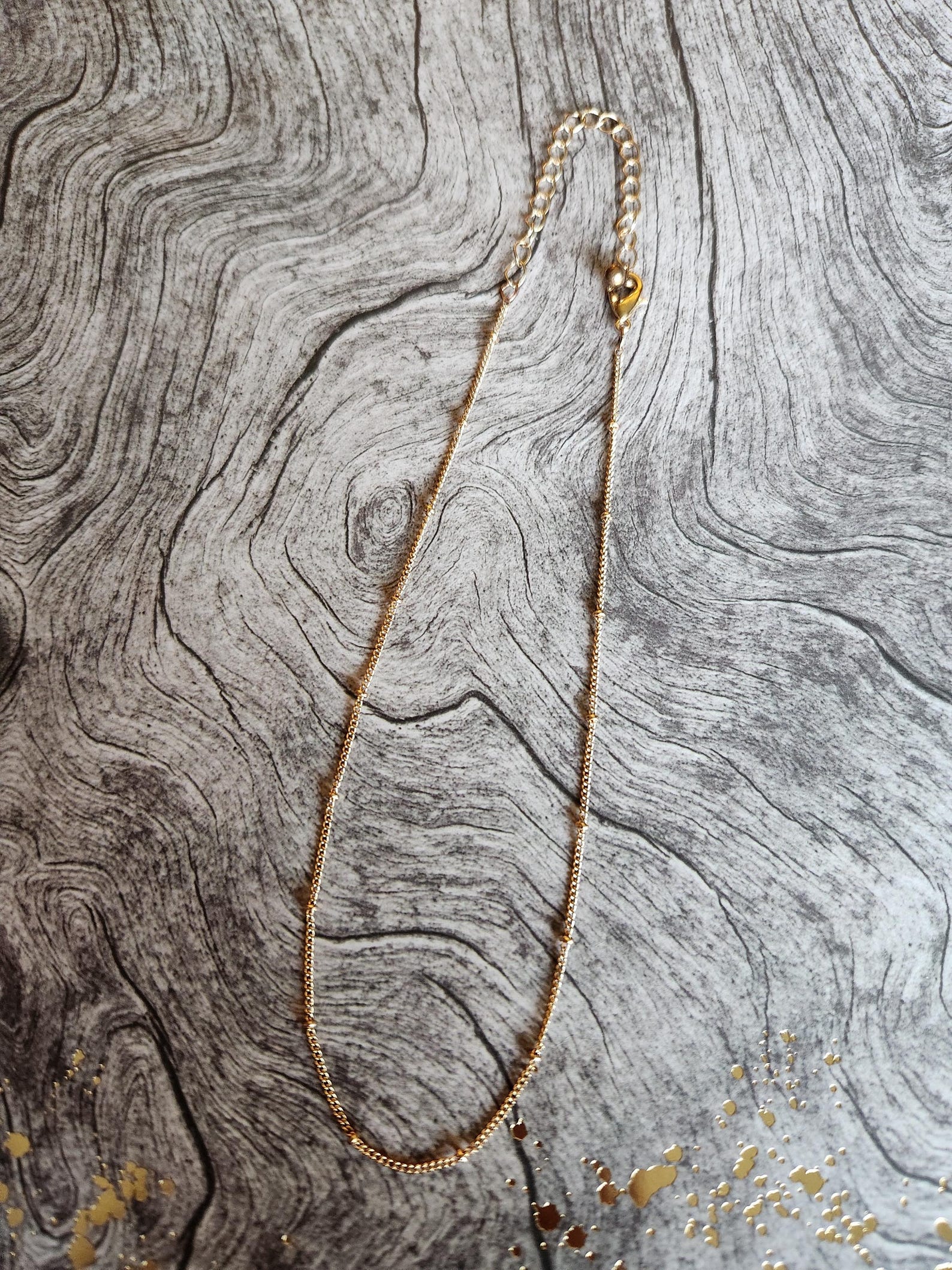 14K Rose Gold Plated Beaded Link Chain Choker Necklace Resale - Etsy