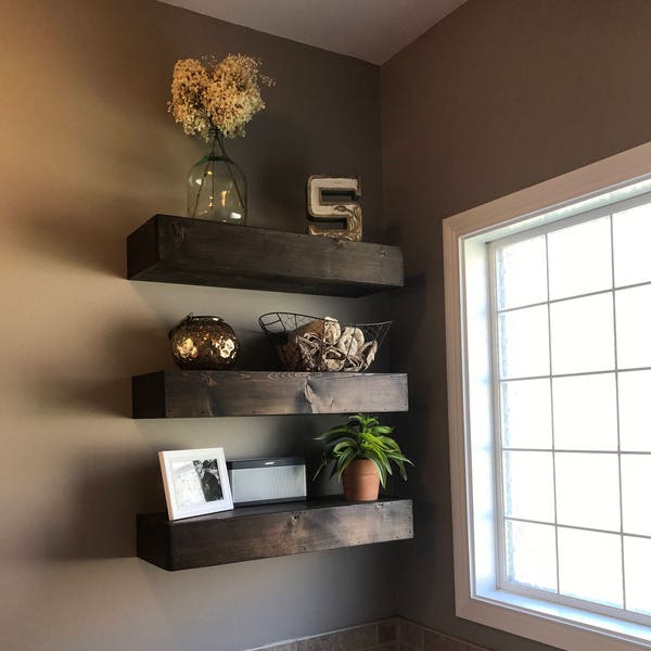 Rustic Floating Shelves - Etsy