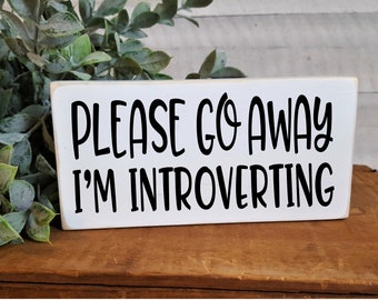 Go Away Desk Sign - Etsy