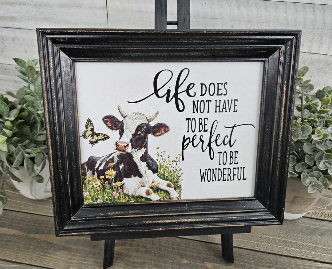 Farmhouse Wood Wall Sign / 8"x10" Framed / Rustic / Distressed / Spring ...