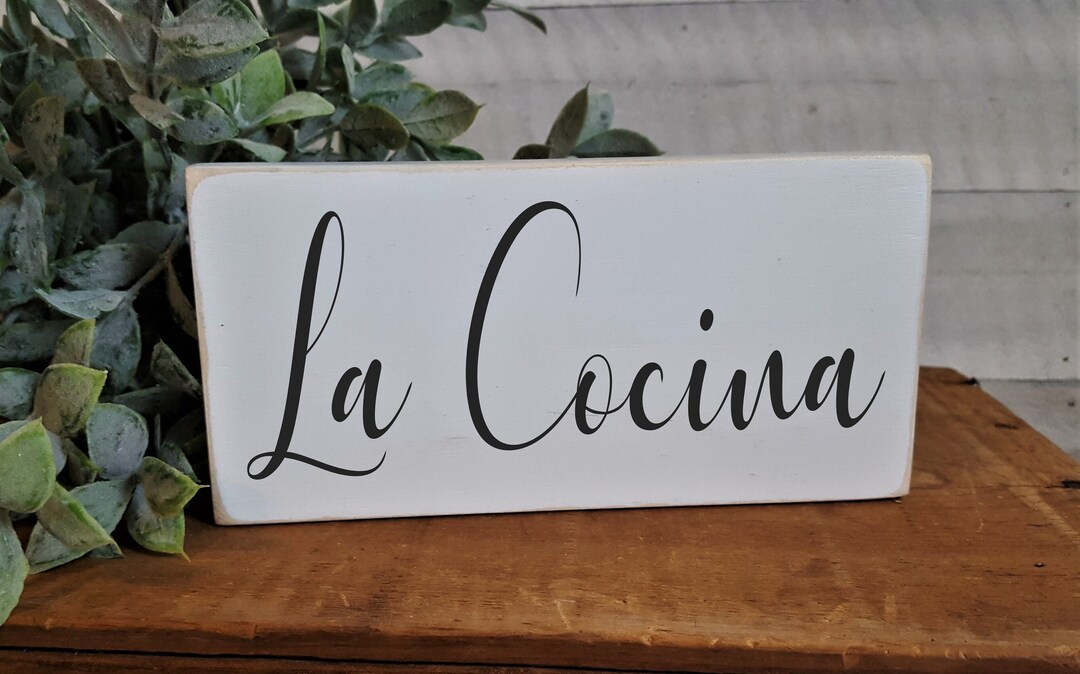 Small Wood Accent Sign / La Cocina / Kitchen / Shelf Sitter / 3.5 X 7 ...