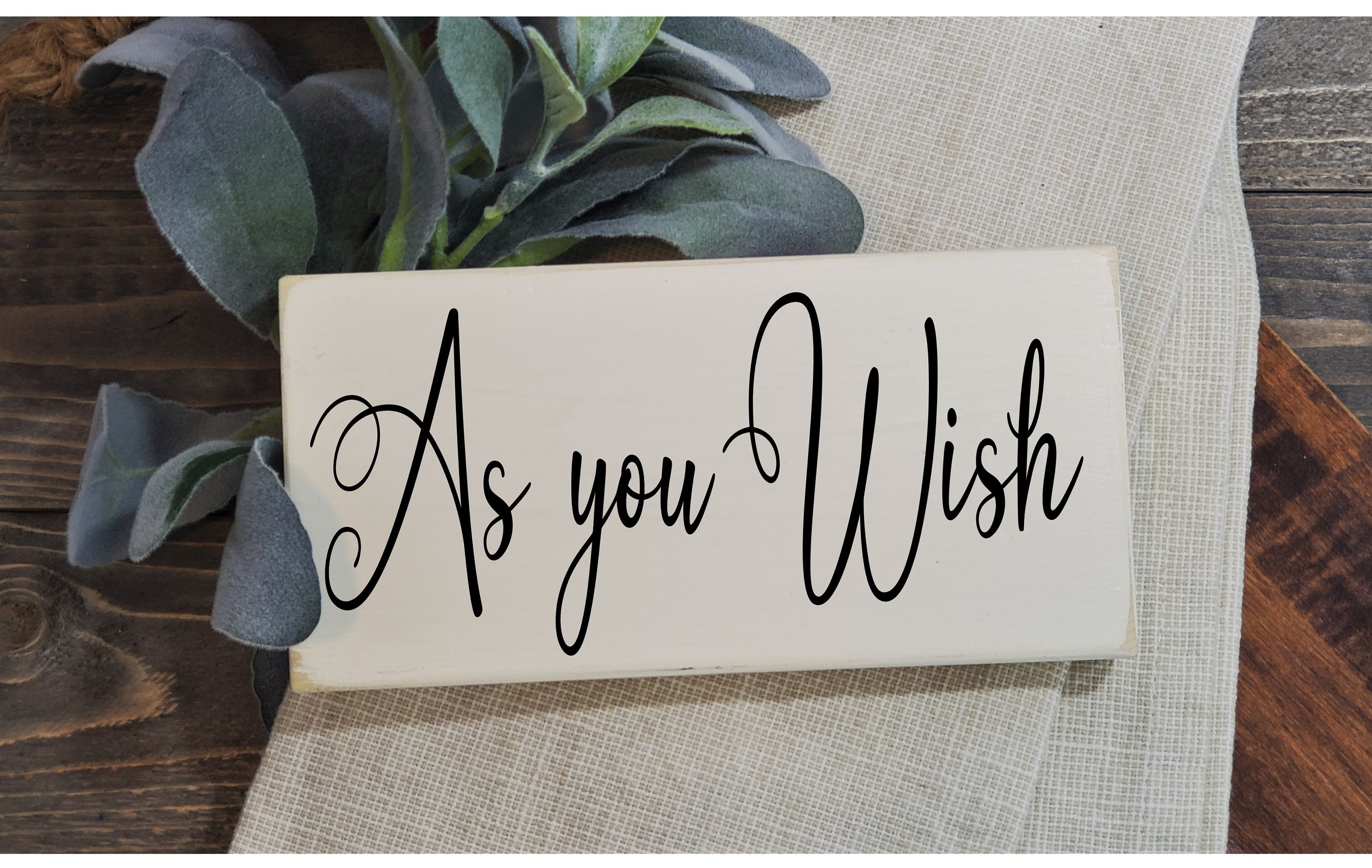 Small wood accent sign / As you wish / Princess Bride / | Etsy