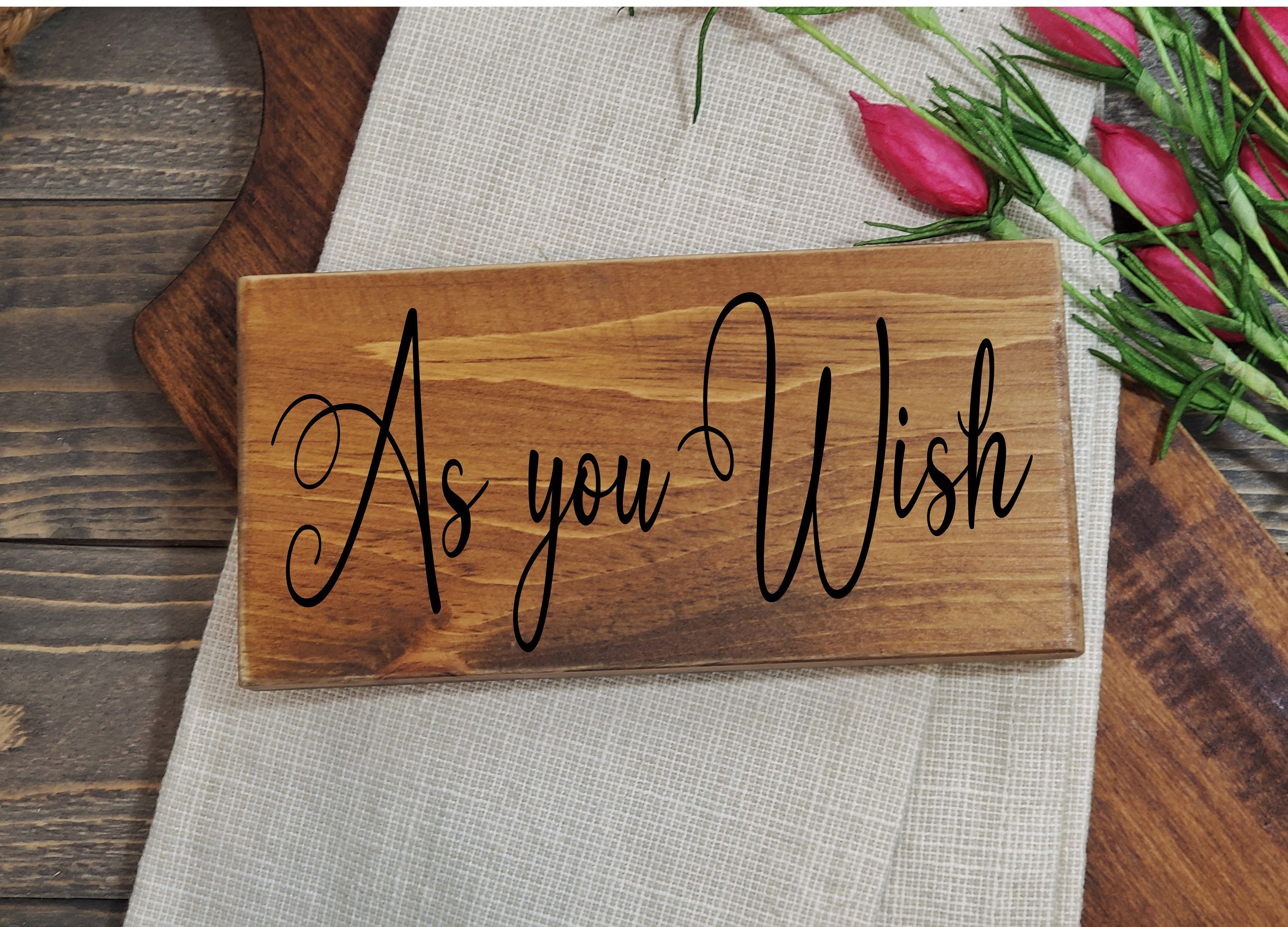 Small wood accent sign / As you wish / Princess Bride / | Etsy