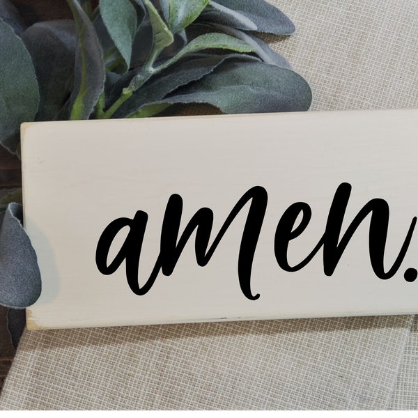 Amen Wood Sign - Etsy