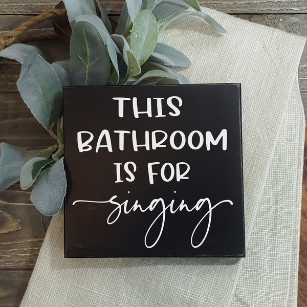 Wood Bathroom Signs - Etsy