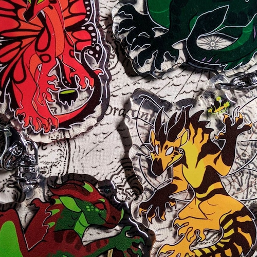 Boa and Glacier Wings of Fire WOF Acrylic Charm - Etsy