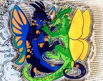 Snowfall and Lynx Wings of Fire WOF Acrylic Charm | Etsy