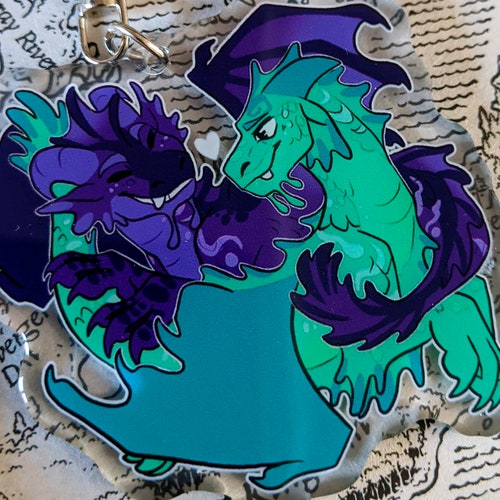 Fathom and Indigo Wings of Fire WOF Acrylic Charm | Etsy Hong Kong