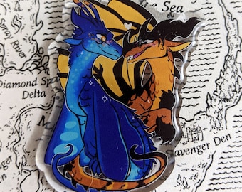 Snowfall and Lynx Wings of Fire WOF Acrylic Charm | Etsy