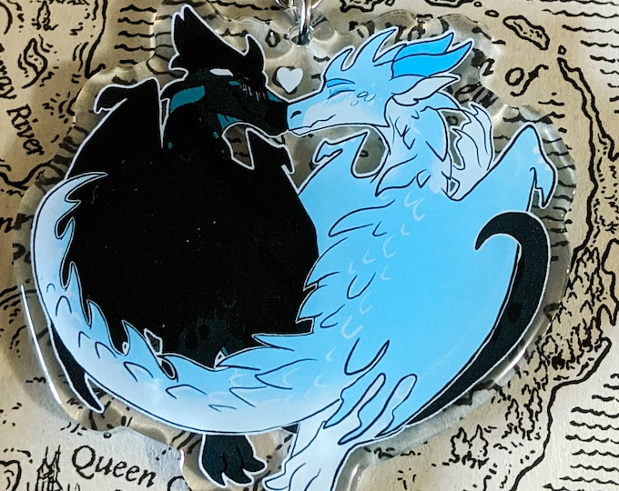 Moon and Winter Wings of Fire WOF Acrylic Charm - Etsy