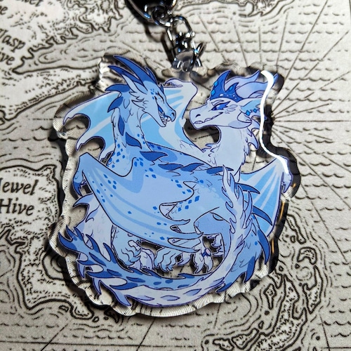 Tsunami and Riptide Wings of Fire WOF Acrylic Charm - Etsy Australia