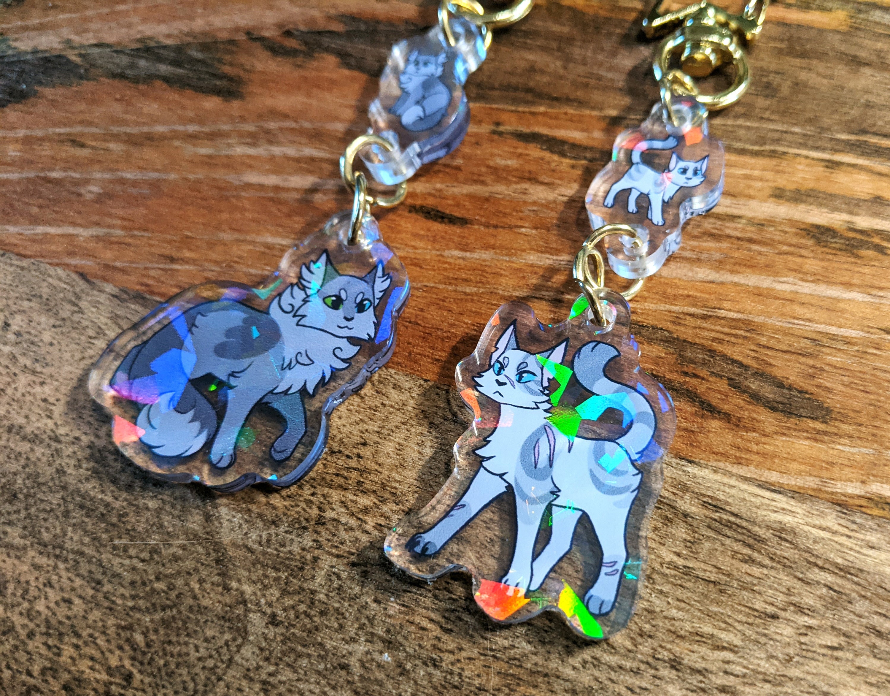 Omen of the Stars Linked Charms Fighting Felines / Battle - Etsy