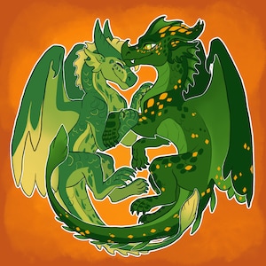 Sundew and Willow [ Wings of Fire WOF Leafwing Sunwillow Arylic Charm ...