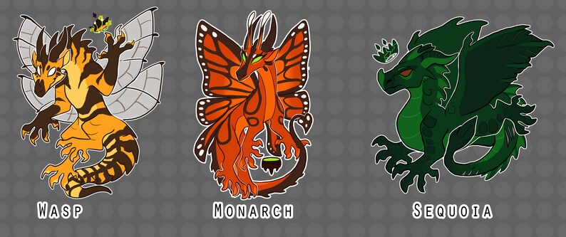 Monarchs of Pantala Wings Of Fire WOF Acrylic Charm | Etsy