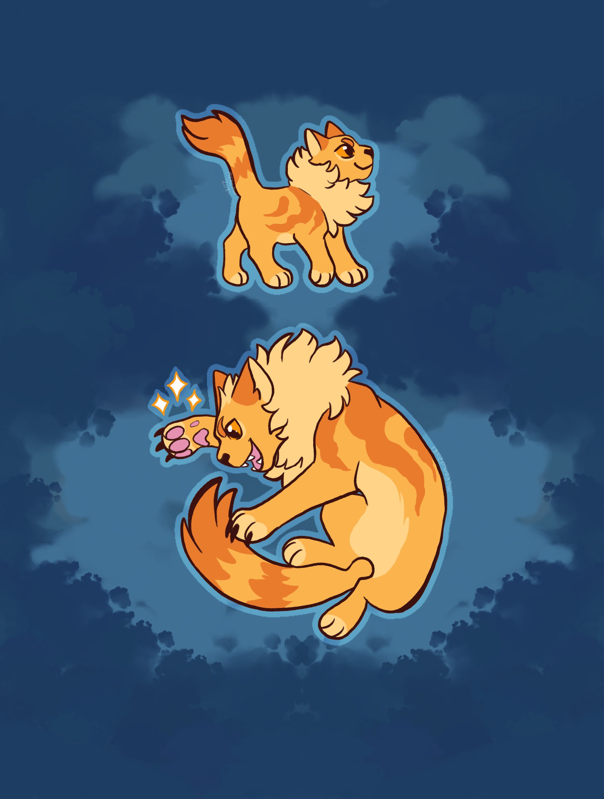 The Power of Three Linked Charms Fighting Felines / Battle - Etsy Canada