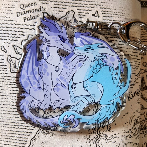 Clearsight and Darkstalker Wings of Fire WOF Acrylic Charm | Etsy