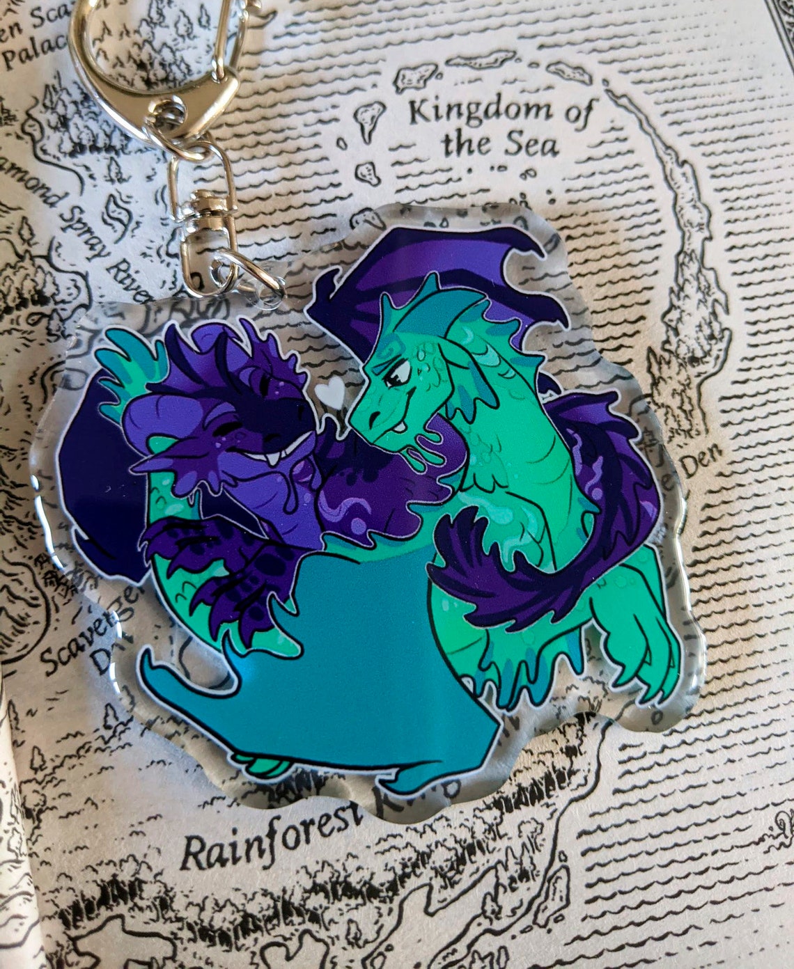 Fathom and Indigo Wings of Fire WOF Acrylic Charm | Etsy