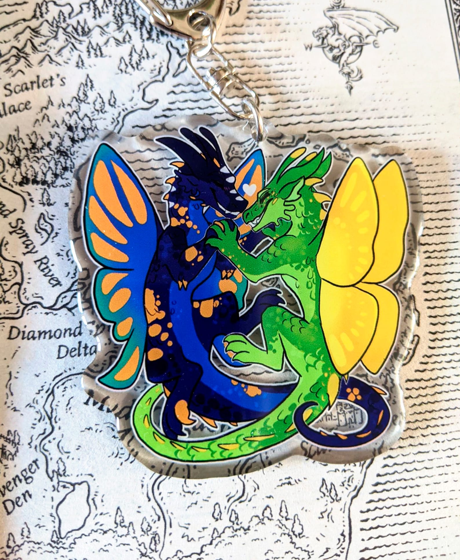 Swordtail and Luna Wings of Fire WOF Acrylic Charm | Etsy