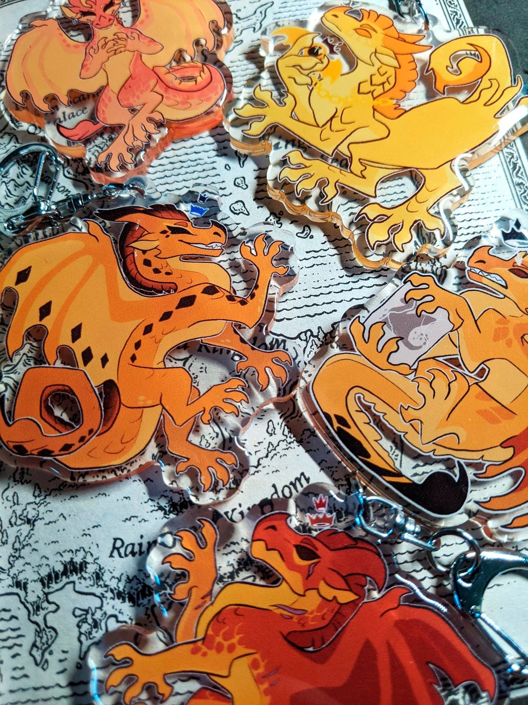 Monarchs of the Sandwing Kingdom [ Wings of Fire WOF Acrylic Charm ] - Etsy
