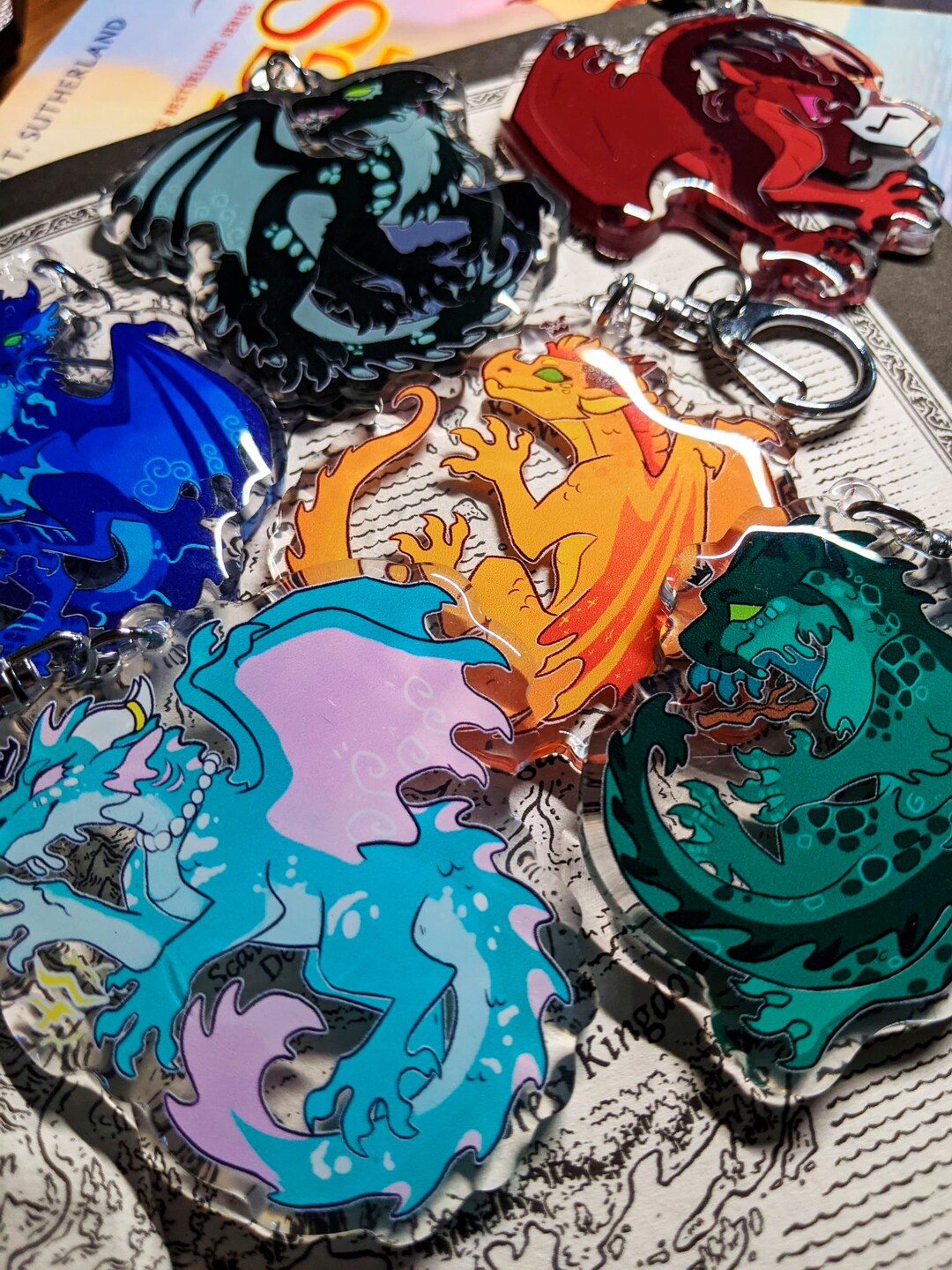 The Princesses & Princes [ Wings of Fire WOF Acrylic Charm ] - Etsy