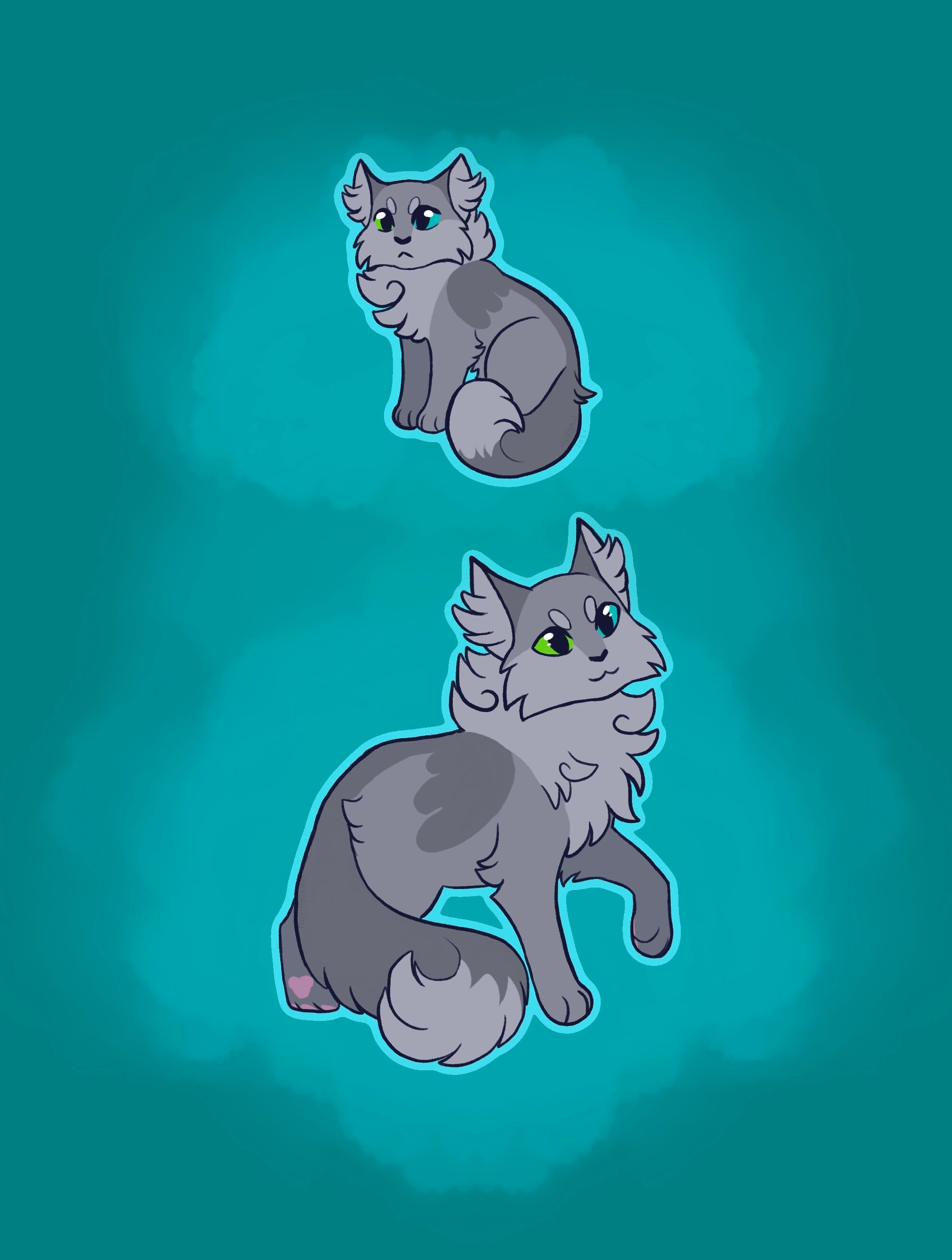 Omen of the Stars Linked Charms Fighting Felines / Battle - Etsy