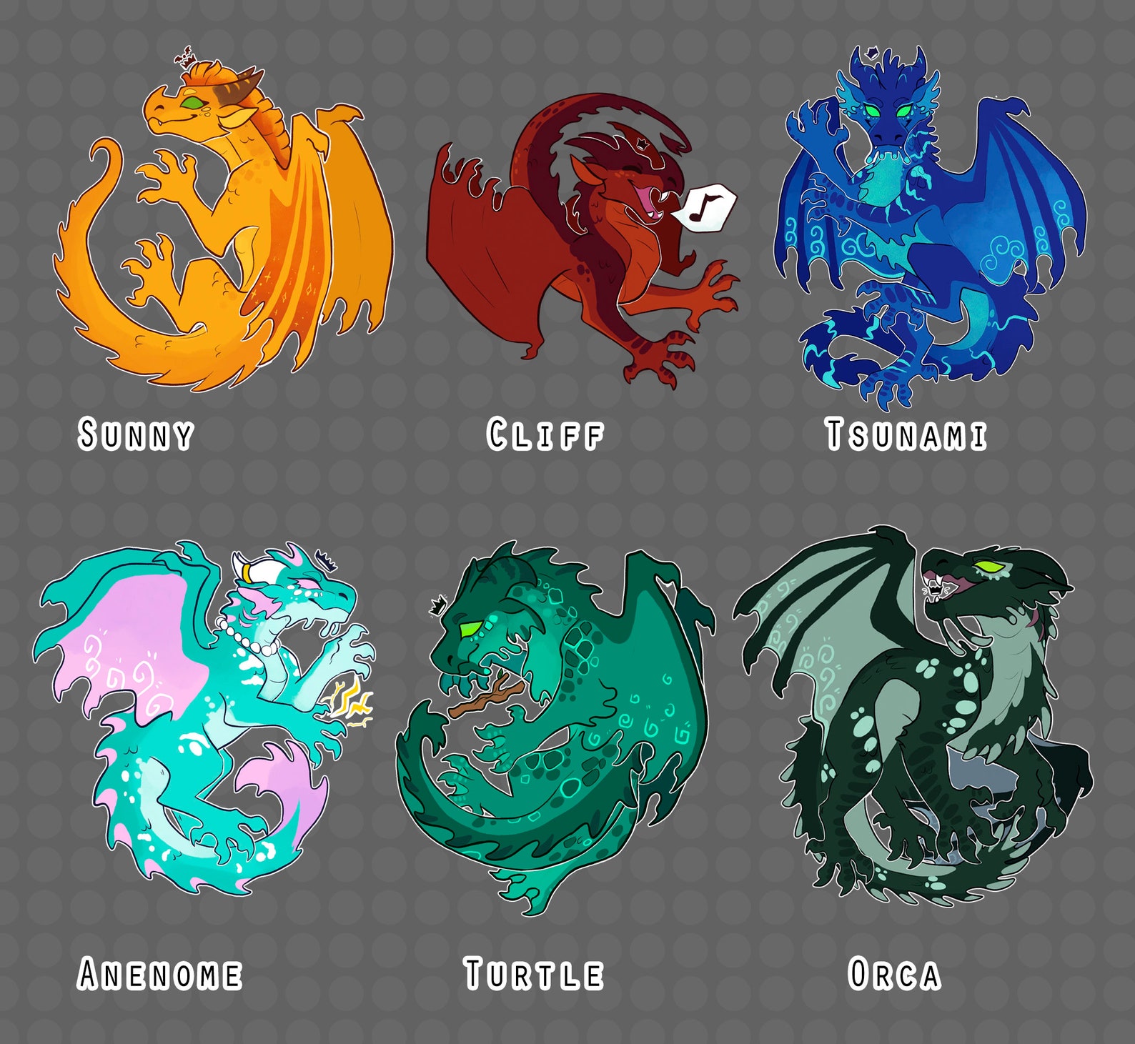 The Princesses & Princes Wings of Fire WOF Acrylic Charm - Etsy