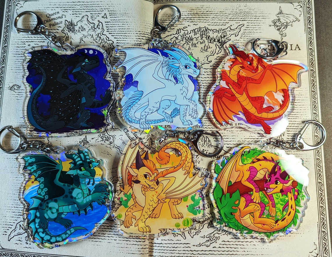 The Jade Winglet Wings of Fire WOF Acrylic Charm - Etsy