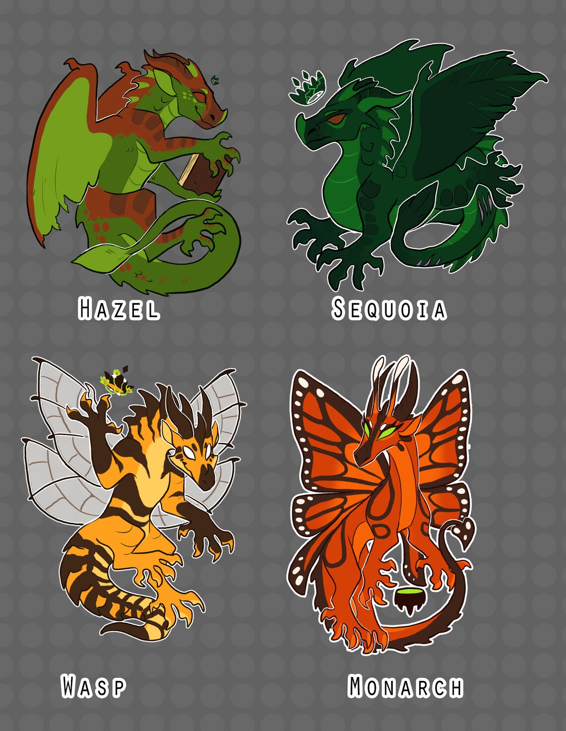 Monarchs of Pantala Wings of Fire WOF Acrylic Charm - Etsy Australia