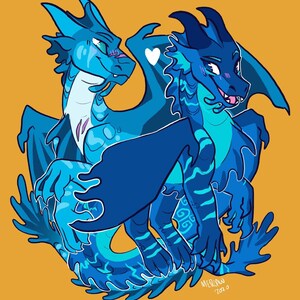 Tsunami and Riptide [ Wings of Fire WOF Acrylic Charm ] - Etsy