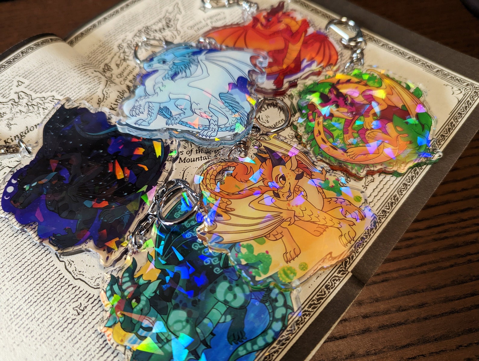 The Jade Winglet Wings of Fire WOF Acrylic Charm - Etsy