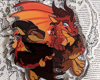 Peril and Sky Wings of Fire WOF Acrylic Charm - Etsy